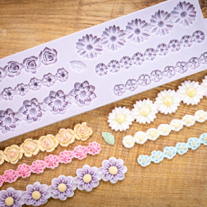 Miniature Flower Borders Silicone Mould – Karen Davies Cakes